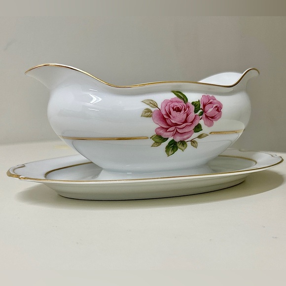 narumi | Art | Early Mid Century Vintage Narumi Sharon Gold Trim Pink ...
